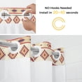 No Hook Shower Curtain with Snap in Liner, Western Geometric Pattern ...