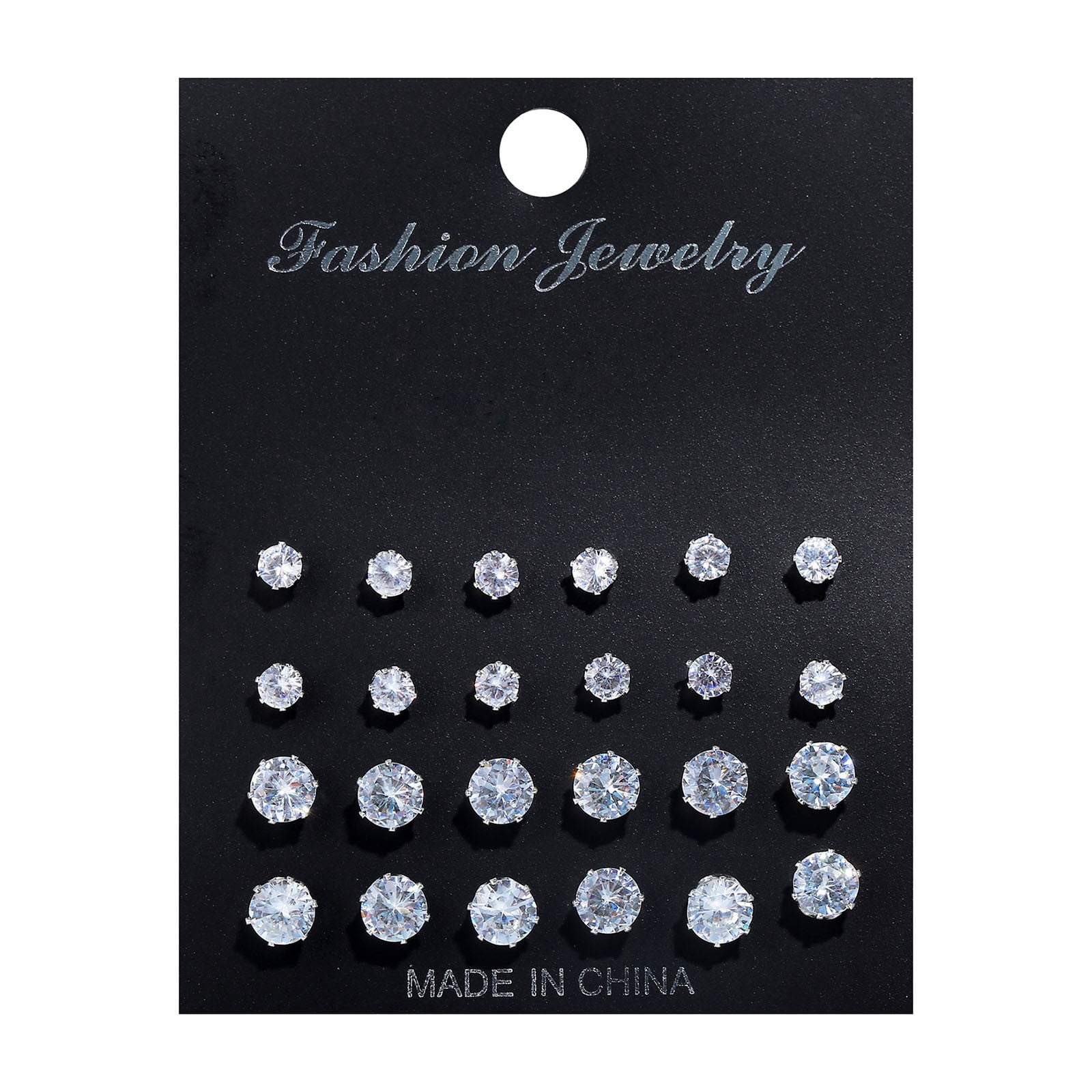 Click here for Riforla Women Earrings New 12 Pairs/Set Zircon Stu... prices