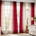 2 Panels Burgundy Curtains 84 Inch for Living Room Vintage Wine Red ...