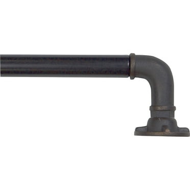 Better Homes & Gardens 1" Industrial Pipe, Single Curtain Rod, 42-120 ...