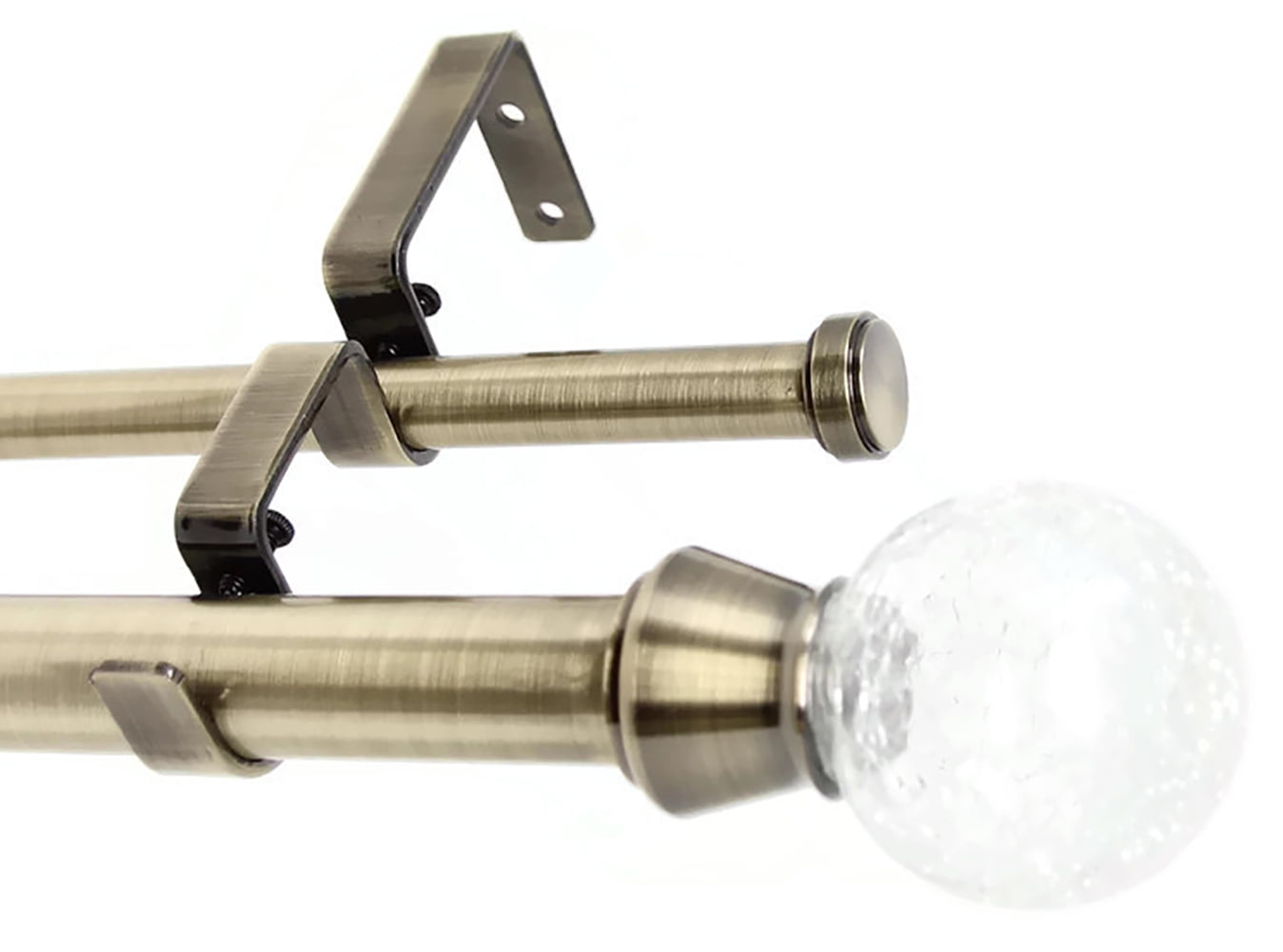 Urbanest Crackle Glass Manhattan 1" 5/8" Double Drapery Curtain Window ...