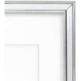 Isaac Jacobs 11x14 Silver Beveled Mirror Picture Frame w/Mat for 8x10 ...