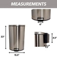 Better Homes & Gardens 10.5 Gallon Trash Can, Oval Kitchen Step Trash ...