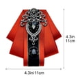 Adjustable Pre-Tied Rhinestone Bowtie for Men & Women, Crystal Brooch ...