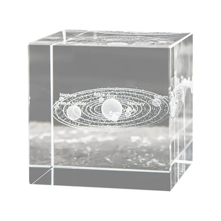 Crystal Carved With Moon, Solar System, Clouds, Heart-shaped Desktop ...