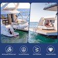 3 Steps Pontoon Boat Ladder, Stainless Steel Folding Telescoping Rear ...