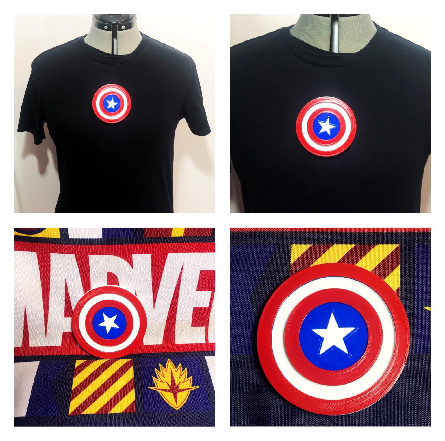 3D Captain America Inspired Custom Magnetic Chest Piece Avengers Super ...