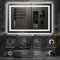 24"x 32" LED Bathroom Mirror with Light, Front and Backlit Controlled ...