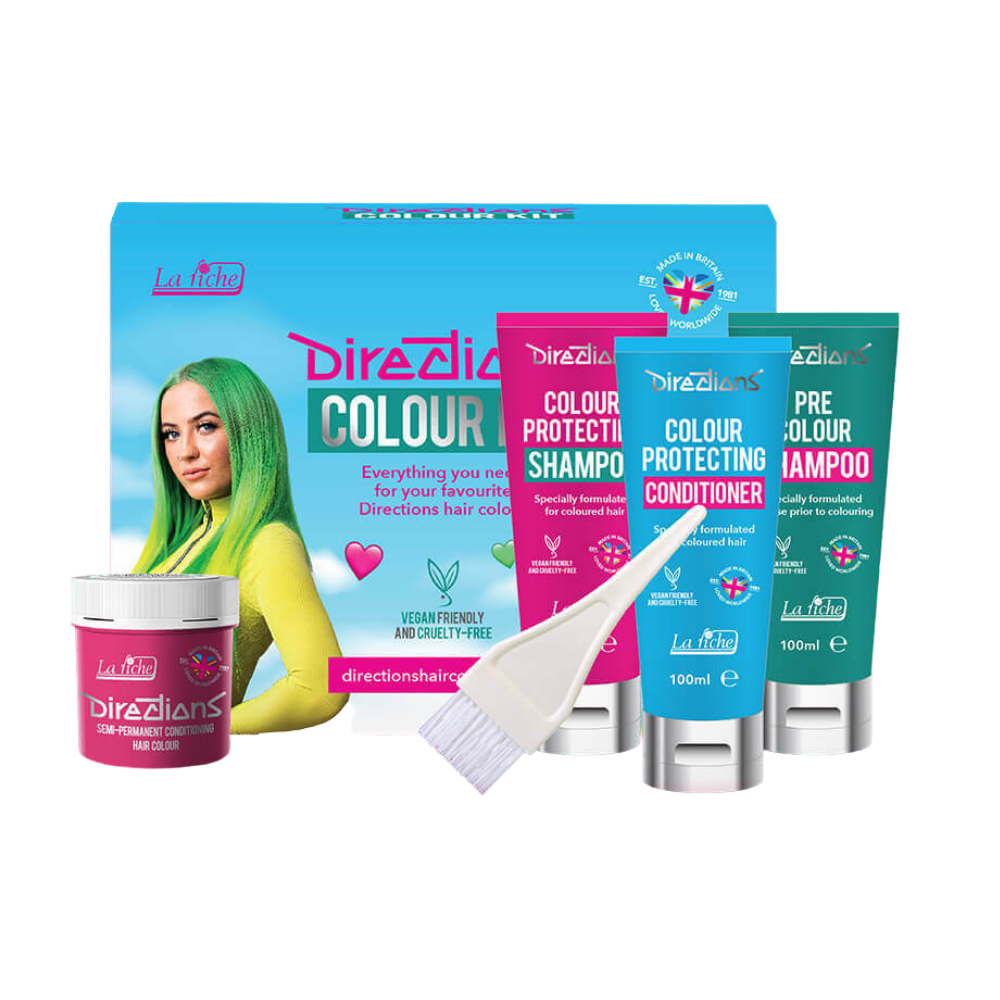 New La Riche Directions Semi Permanent Hair Color Kit Carnation Pink