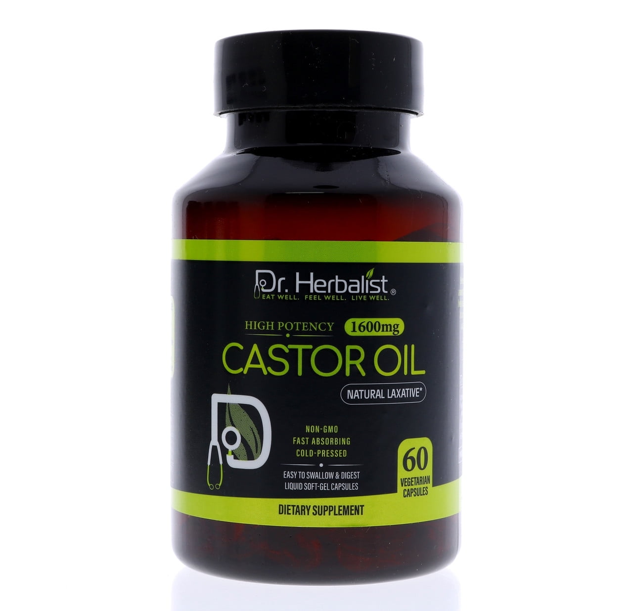 Dr. Herbalist Castor Oil 1600mg - 60 Capsules | Non-GMO | Fasting ...