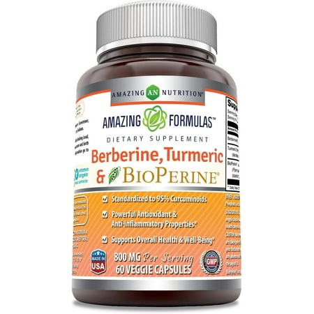 Amazing Formulas Berberine Turmeric & Bioperine Dietary Supplement ...