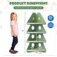 4-Tier Kids Christmas Tree Corner Bookshelf Green PP&HDPE Anti-Falling ...