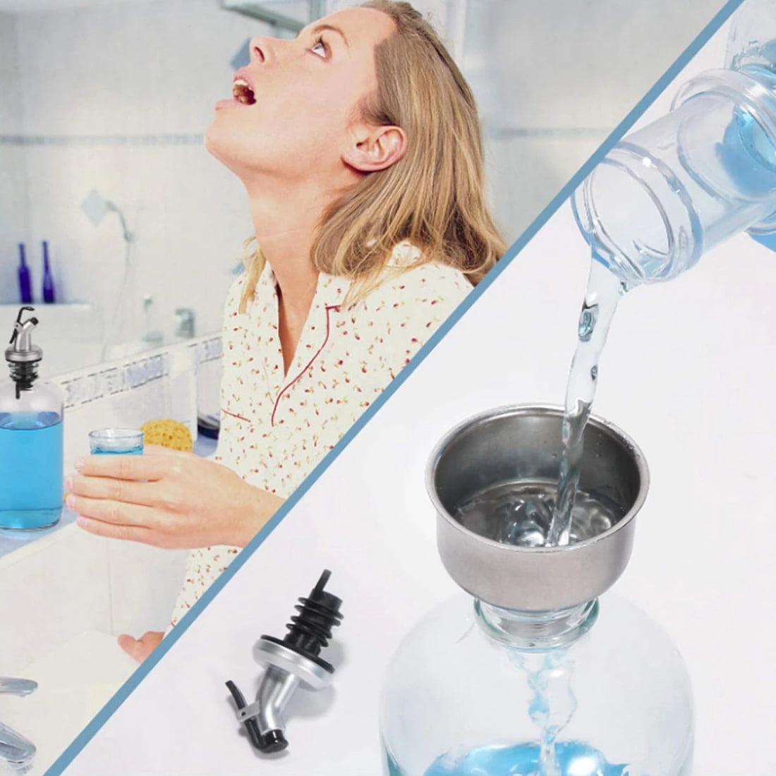 Click here for Unbranded 16oz Glass Mouthwash Dispenser With Pour... prices