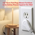 Clear Power 14/3 SJT 6 ft 3-Outlet Flat Plug Household Extension Cord ...