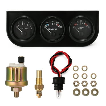 WORGEOUS Water Temperature And Voltage Gauge For Car Temp Gauge ...