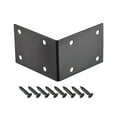 Uxcell L Shape 72x72x48mm Black Corner Brace Angle Bracket 2 Pack ...