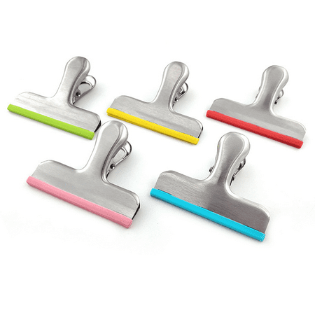 SICED 5 Pieces Stainless Steel Food Sealing Clips, Bag Closing Clip ...