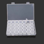 Darice Clear Plastic Bead Container with 30 Small Storage Canisters ...