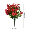 2 Pack - Artificial Eucalyptus & Violet Plastic Flowers - Outdoor Home ...