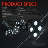 Xprite Professional Universal White 8pc Square Rock Light Pods Truck ...