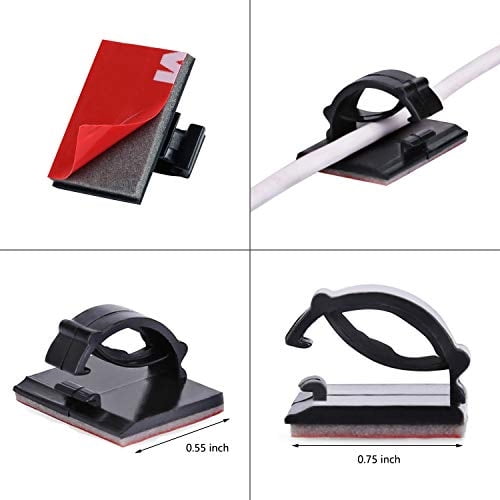 SAISN Clips Adhesivos 3m Soportes de Alambre Fuerte Paquete de 100 Cli ...