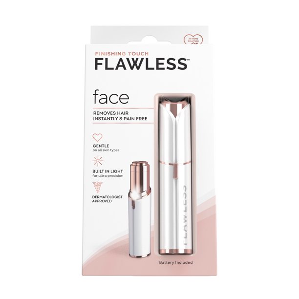 Finishing Touch Flawless Facial Hair Remover for Women, White/Rose Gold ...