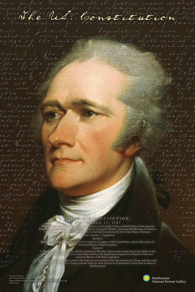 Smithsonian - Alexander Hamilton Poster 24.5" x 36.5" Laminated ...