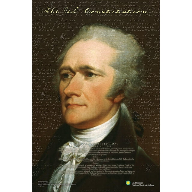 Smithsonian - Alexander Hamilton Poster 24.5" x 36.5" Laminated ...