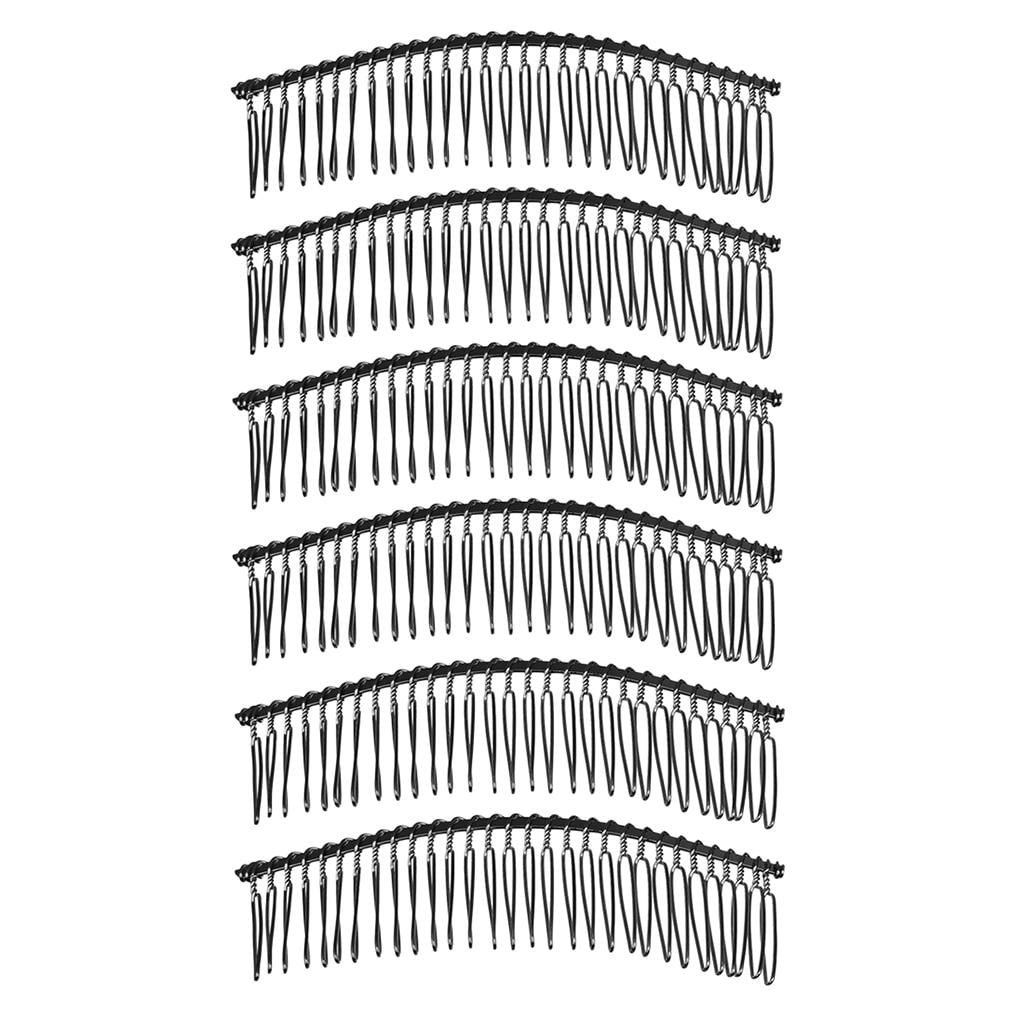 six packs Metal beside hair Combs Wedding Bridal Jewelry Hair Clips for ...