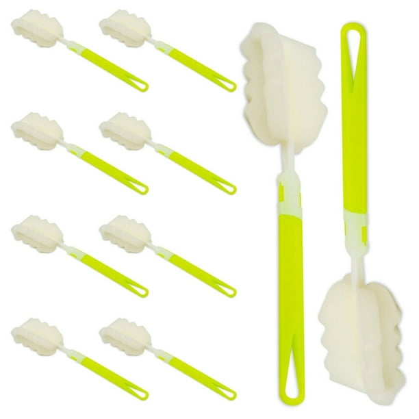 Bottle Sponge Brush with Long Handle - Soft for Cleaning Bottles, Mugs ...