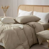 ZOVAN King Size Duvet Cover Set, 100% Washed Cotton, Super Soft ...