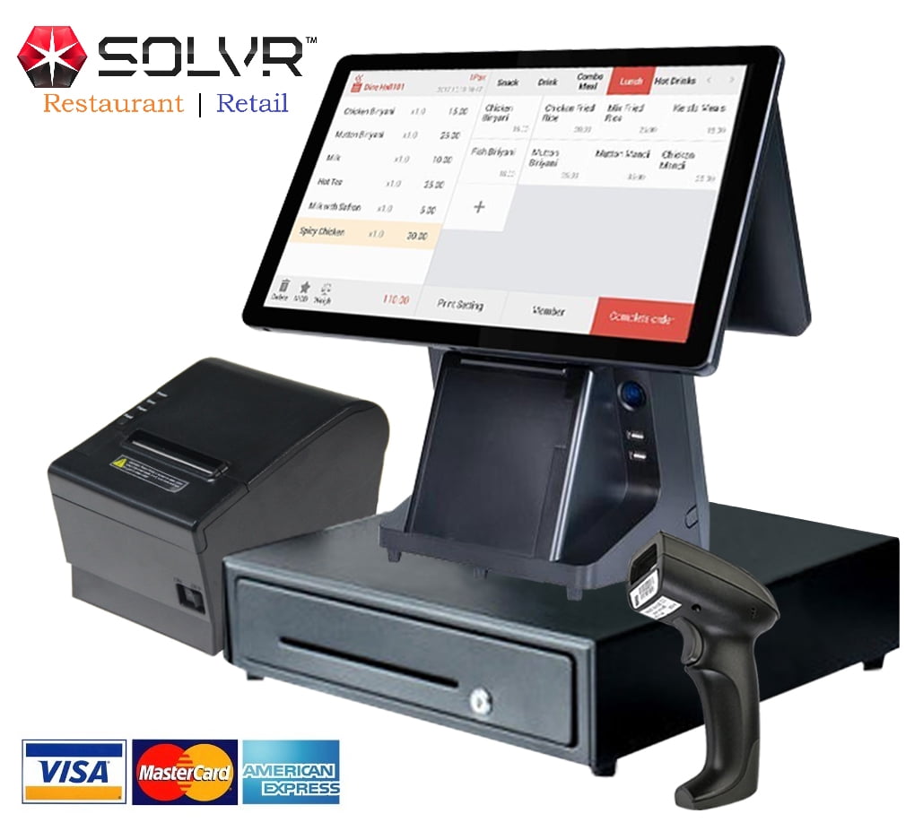 Startek Double Touch Screen POS With Software For Restaurant Or Retail ...