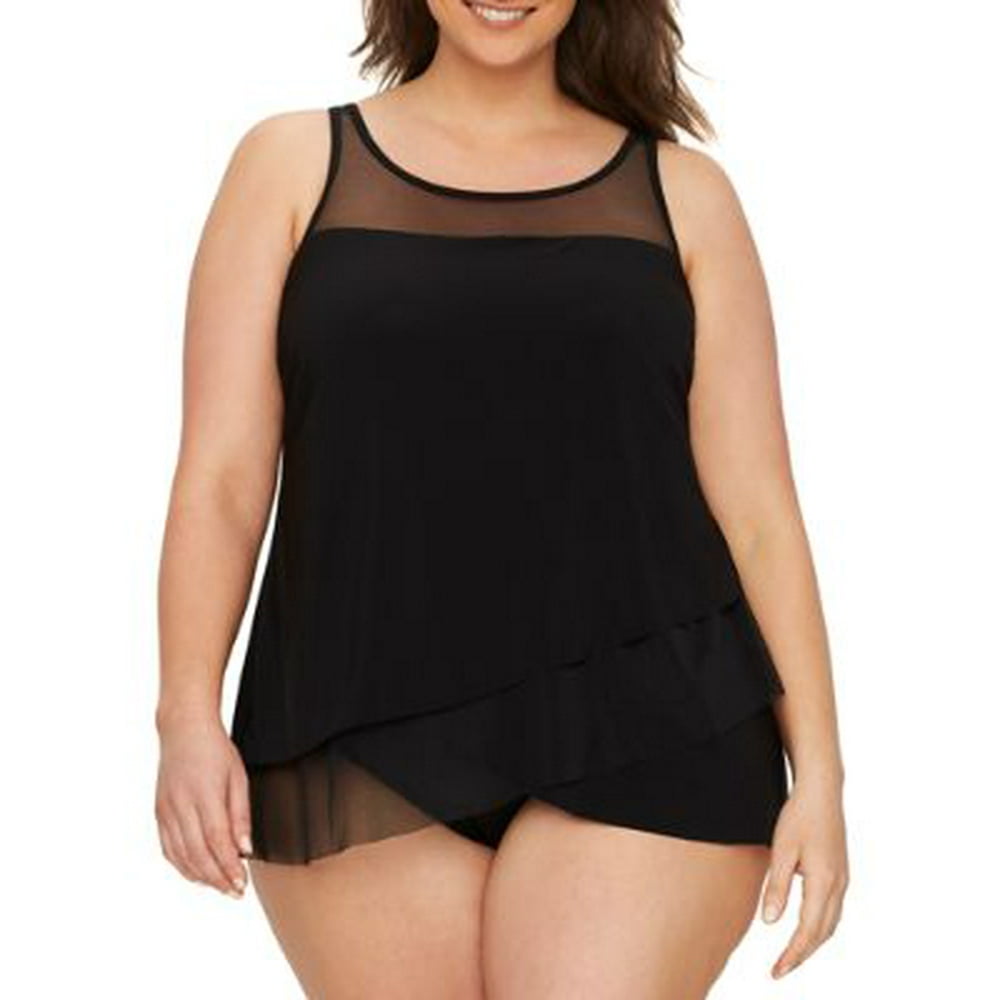 Miraclesuit Miraclesuit Womens Plus Size Illusionists Mirage Underwire Tankini Top Style