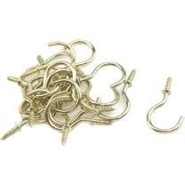 50pcs Cup Hooks Screw-in Wall 1/2 Inch Metal Thread Square Hooks Great ...