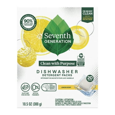 Natural Automatic Dishwasher Detergent Packs, Free and Clear, 45 Powder ...
