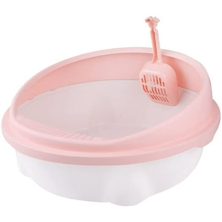 Pet Open Cat Litter Box Semi-Enclosed Detachable Anti-Splashing Cat ...