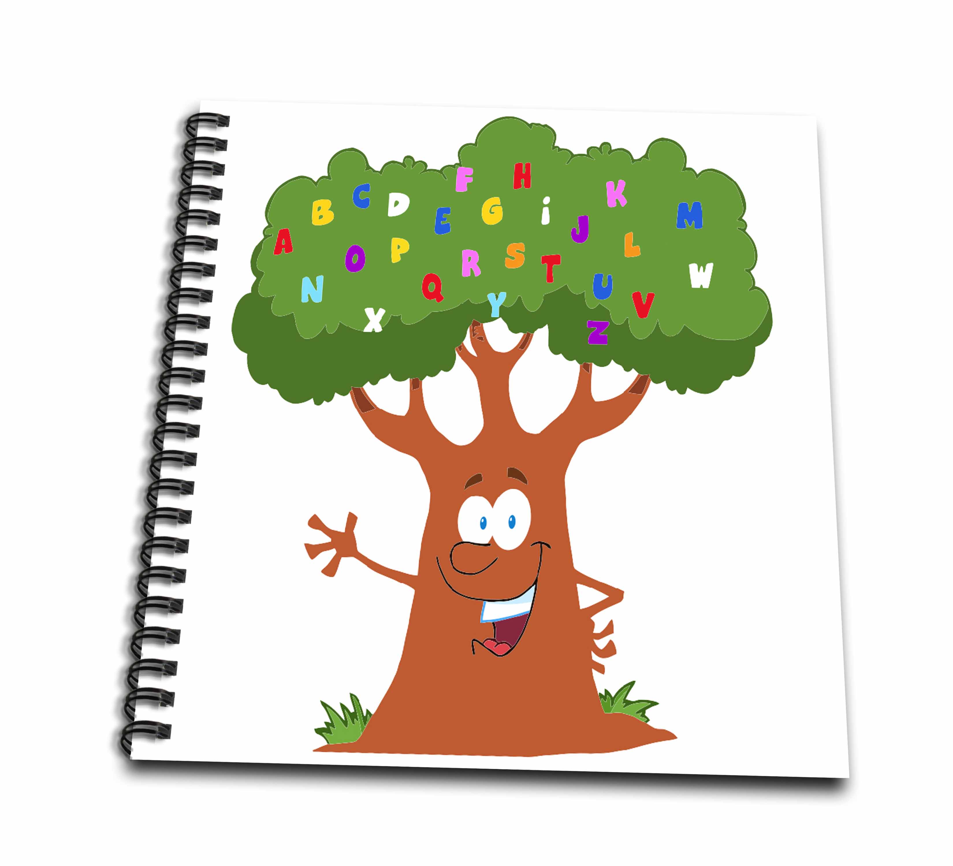 3dRose Happy Cute Cartoon Abc Alphabet Tree - Memory Book, 12 by 12 ...