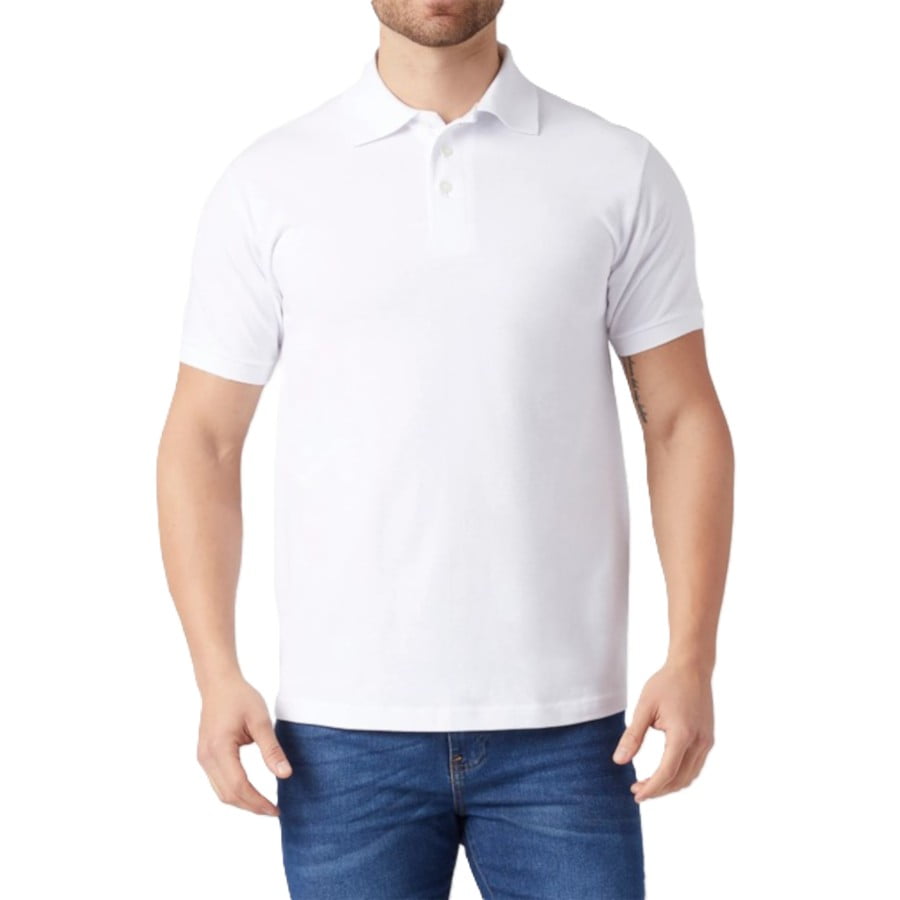 Playera Polo Blanca para Caballero - 100% Algodón | Walmart en línea