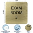 ADA CENTRAL SIGNS - 6" X6" Exam Room 5 Sign - ADA Compliant Tactile ...