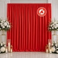 Efavormart Scuba Polyester Backdrop Curtain Red 10ftx10ft Durable Flame ...