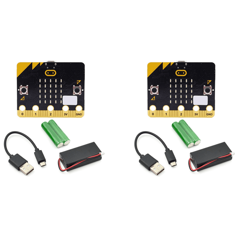 2x Microbit Go Starter Kit Bbc Smart Car Kitqtruckpython Education Microbit Supports Ai And