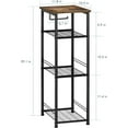 Bathroom Storage Shelf Freestanding 4 Tier Small Shelving Unit ...
