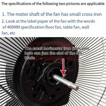 SUNFEX 16 Inch Household Plastic Fan Blade Three Leaves With Nut Cover ...