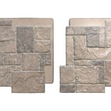 Ekena Millwork 49"W x 24 1/2"H x 1 1/4"D Castle Rock Stacked Stone ...