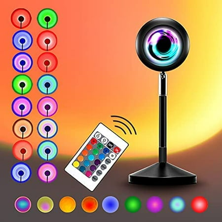 Sunset Projection lamp 16 Color Changing Rainbow 180° Degree Rotation ...