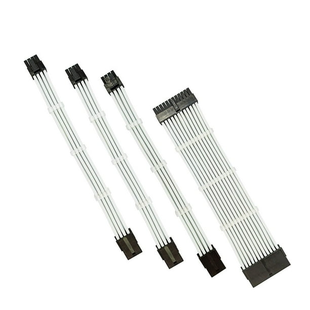 4x 18AWG Power Supply Sleeved Cables, PCI- EPS Extension Cable ...