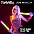 Party City 14 Inch Glow Sticks Foam, Bright Multi-Color LED Lights, 3 ...