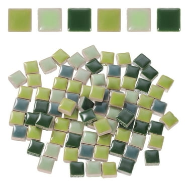 220 Pack Colored Stained Glass Mosaic Tiles Pieces Rectangle Shapes 2 Sizes for Kids Mosaic ...