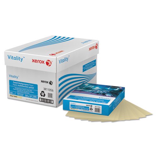 Xerox Multipurpose Pastel And Ivory Colored Paper, 20 lb Bond Weight, 8 ...