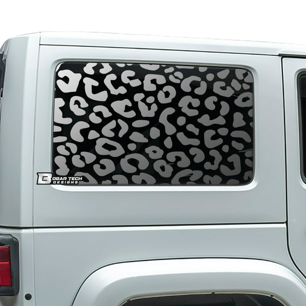 BOGAR TECH DESIGNS Precut Leopard Cheetah Rear Side Quarter Window ...